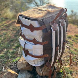 Outdoor Backpack | Camping | Bushcraft | Backpack | Canvas-leather ...