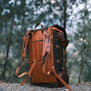 Camping Backpack | Bushcraft Backpack | Green | Waxed Canvas Backpack ...