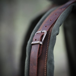 50L | Camping Backpack | Green | Custom | Camping Rucksack | Leather ...