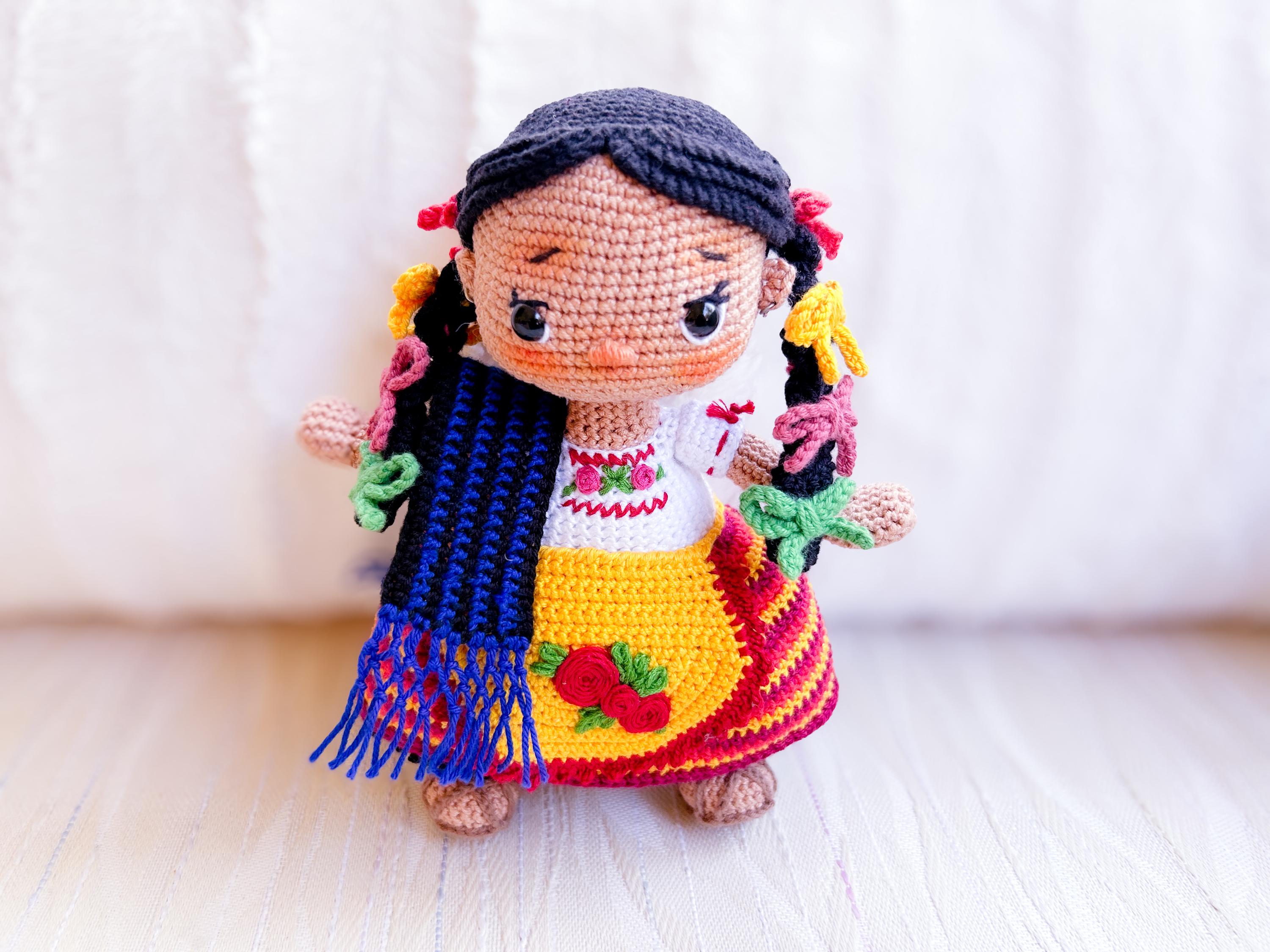 Indigenous Mexican Doll Crochet PATTERN, Hispanic Heritage Doll ...