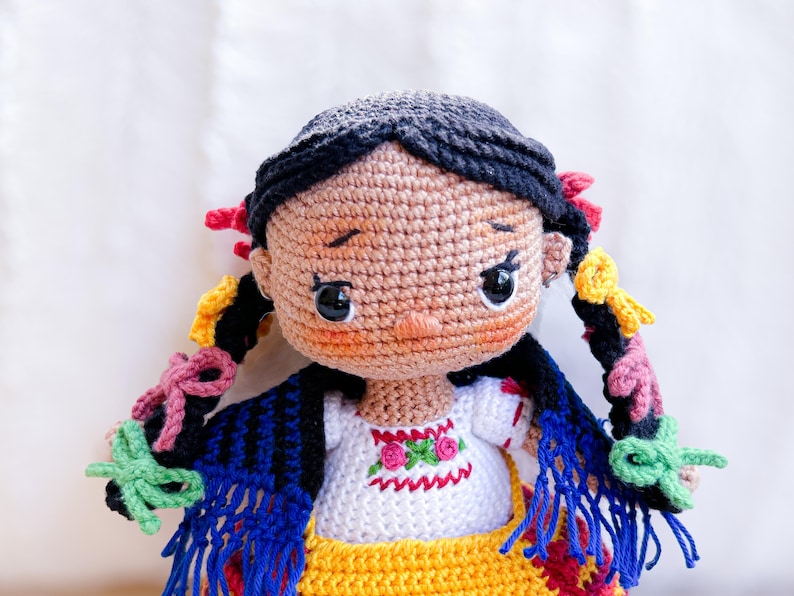 Indigenous Mexican Doll Crochet PATTERN, Purépecha Art Doll Pattern ...