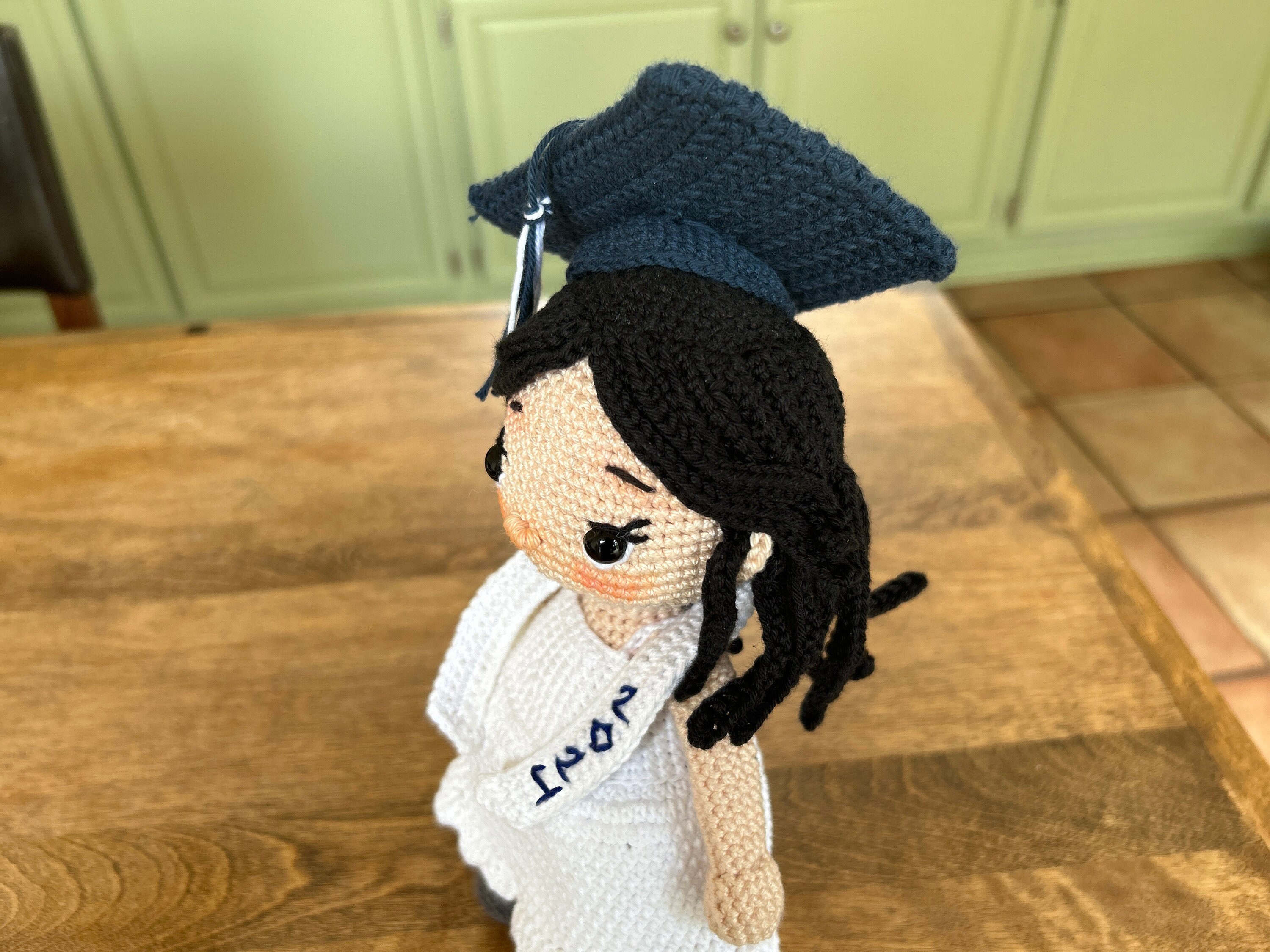 Crochet Graduation Doll, Amigurumi Doll for Graduate, Class of 2024 ...