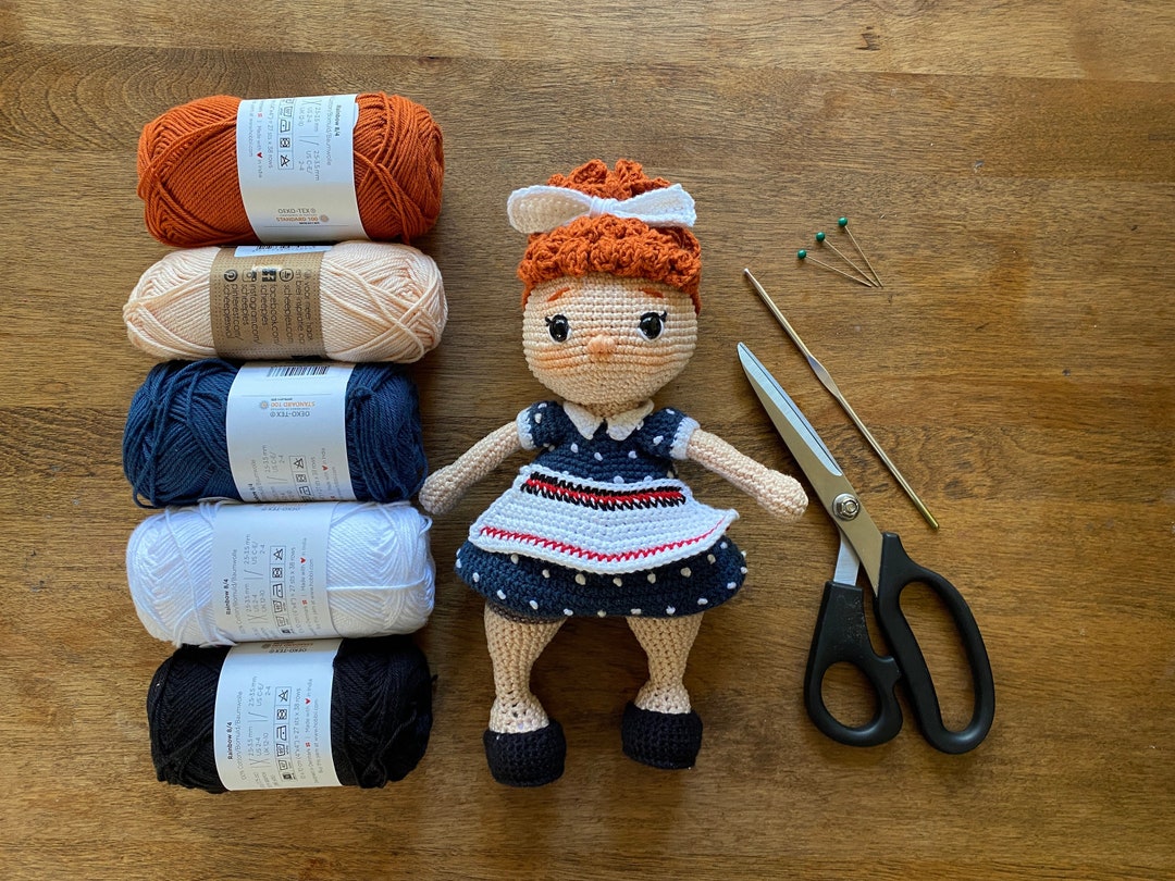 Lucille Ball Doll Crochet PATTERN, Lucy Ricardo, Amigurumi Pattern, I ...