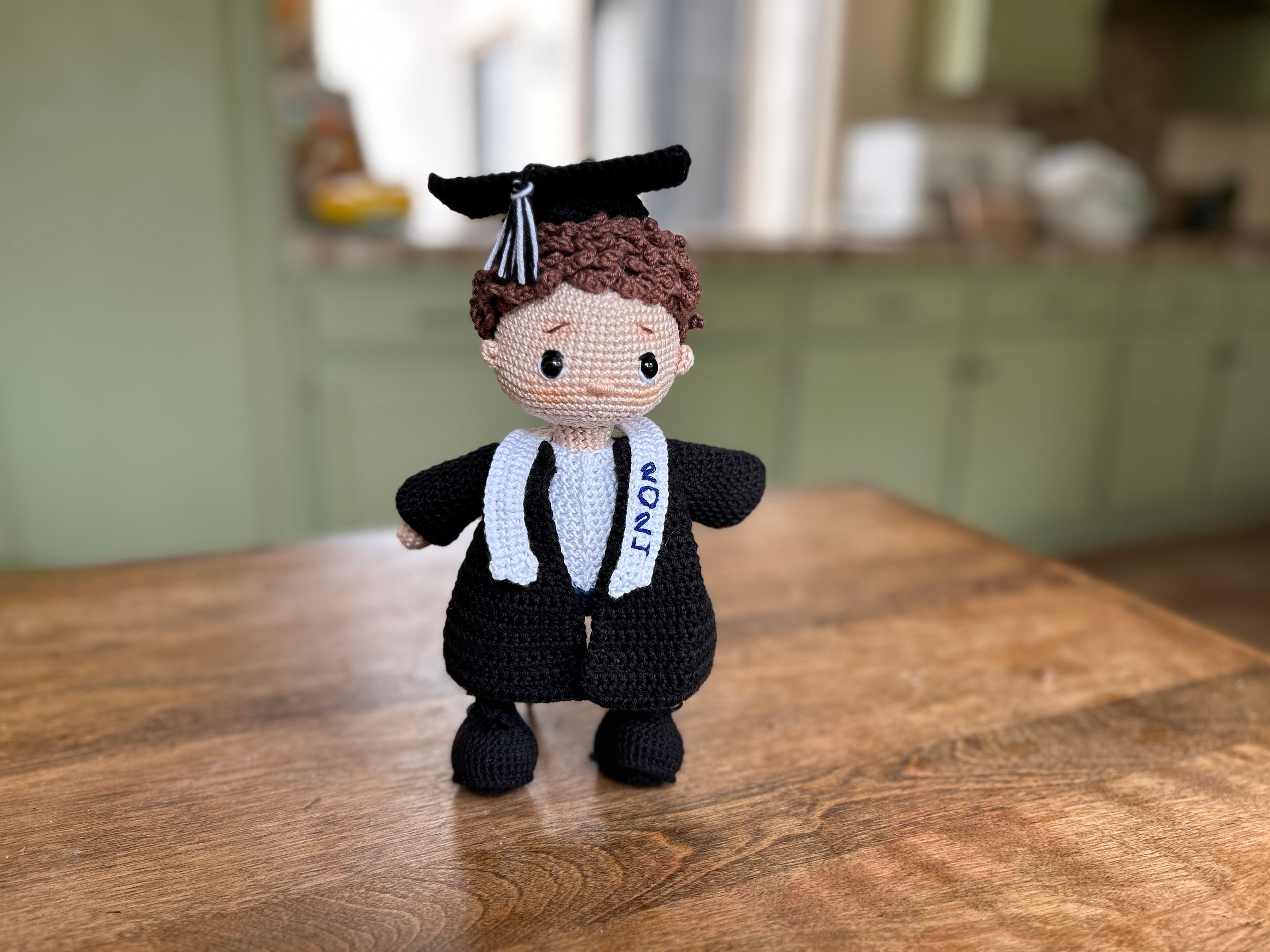 Graduation Plush, Handmade Doll, Crochet Graduation, College Grad Gift ...
