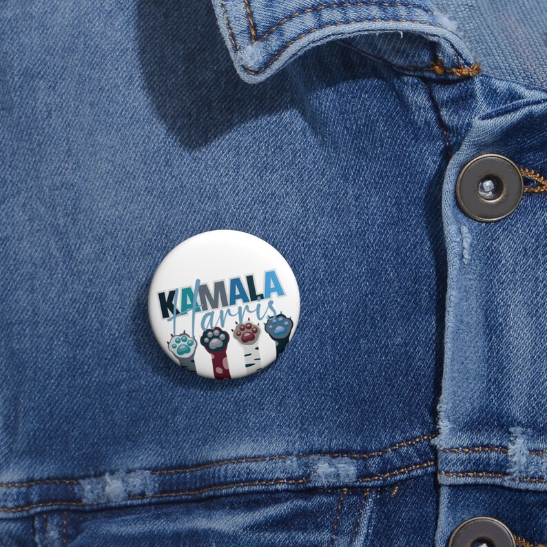 Kamala Harris Support Cat Paws Pin Buttons - Etsy