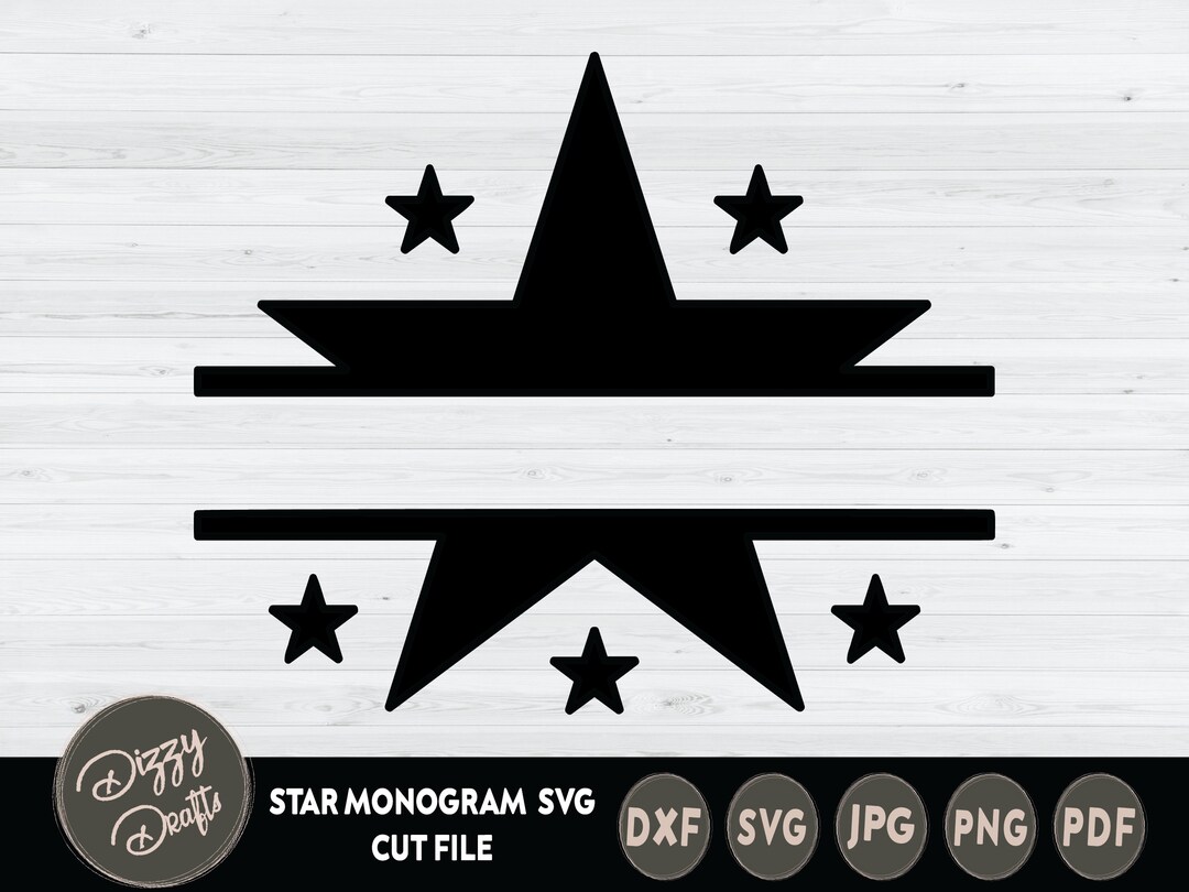 Star Monogram SVG Star Monogram Vector Star Monogram Vector - Etsy