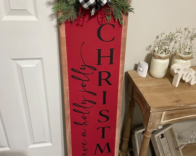 4ft Christmas Porch Leaner - Etsy
