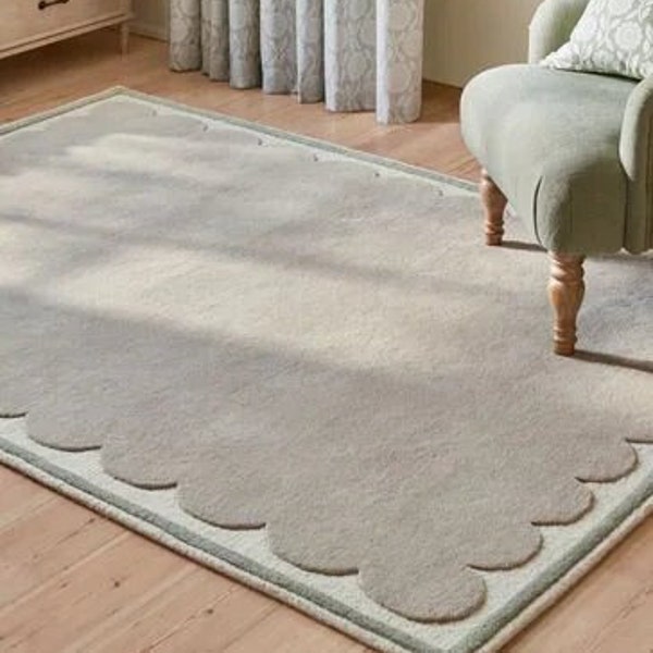 Scalloped Rug - Etsy