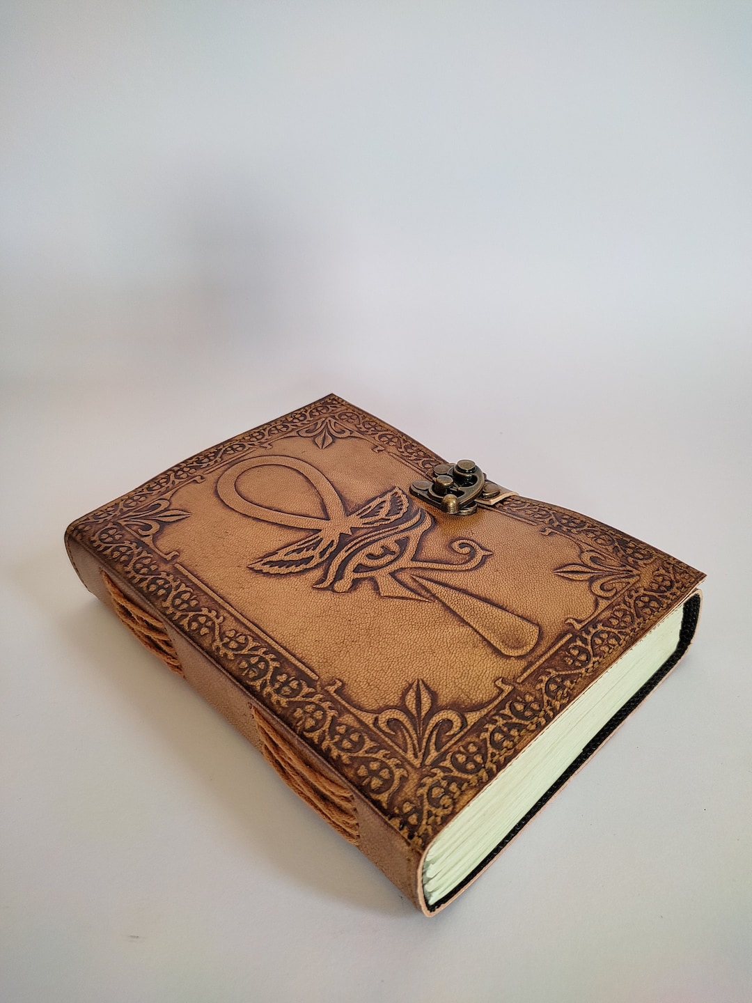 Eye of Horus Leather Journal, Evil Eye Book of Shadows Grimoire Leather ...
