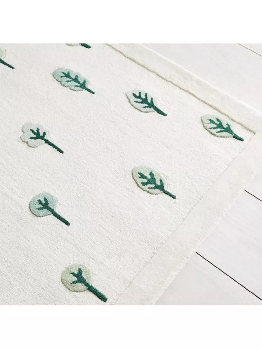 Handmade Kids Room Wool Rug, Forest Tree Pattern Kids Carpet, Wool Area ...