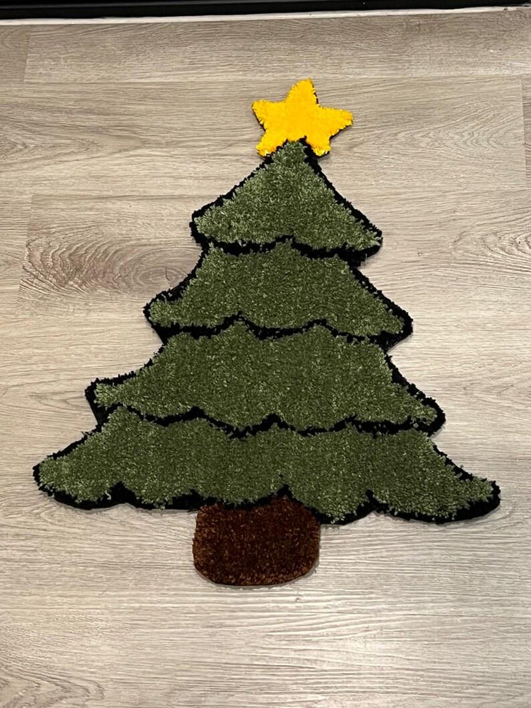 Hand Tufted Christmas Tree Rug, Christmas Tree Rug for Living Room ...