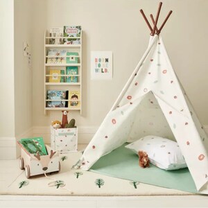 Handmade Kids Room Wool Rug, Forest Tree Pattern Kids Carpet, Wool Area ...