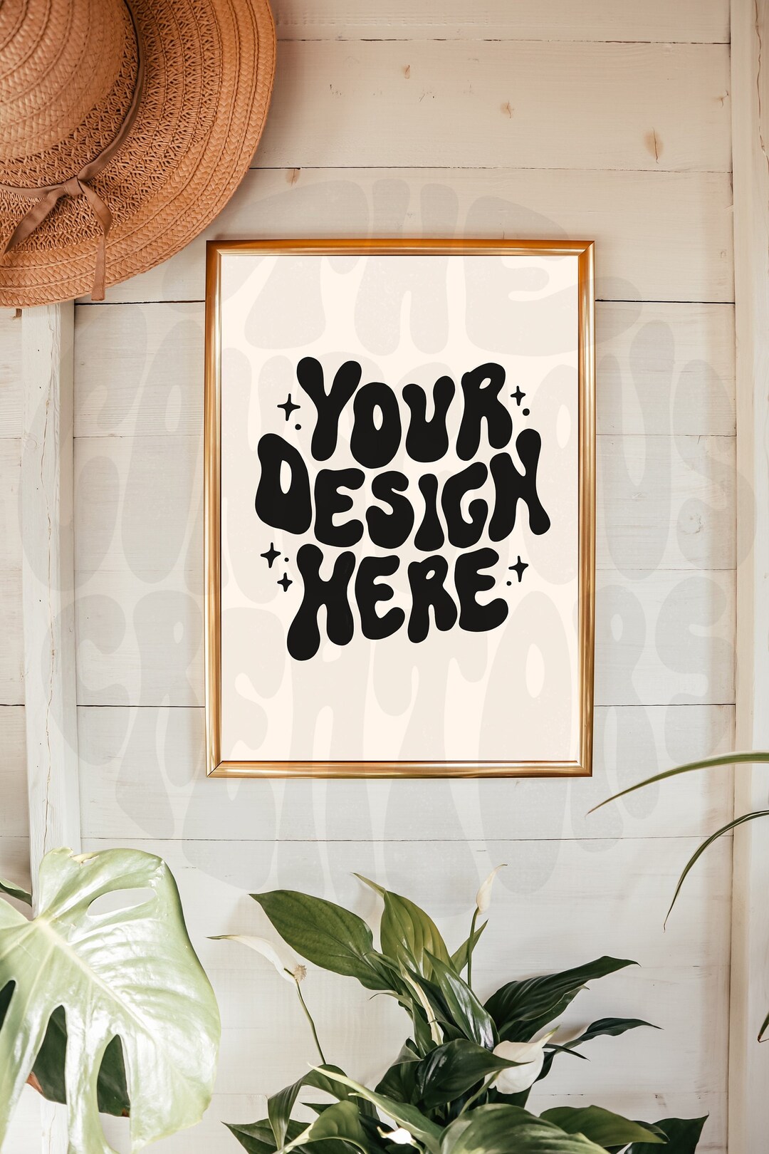 A3 Gold Picture Frame Mock-up Aesthetic Natural Mockup - Etsy