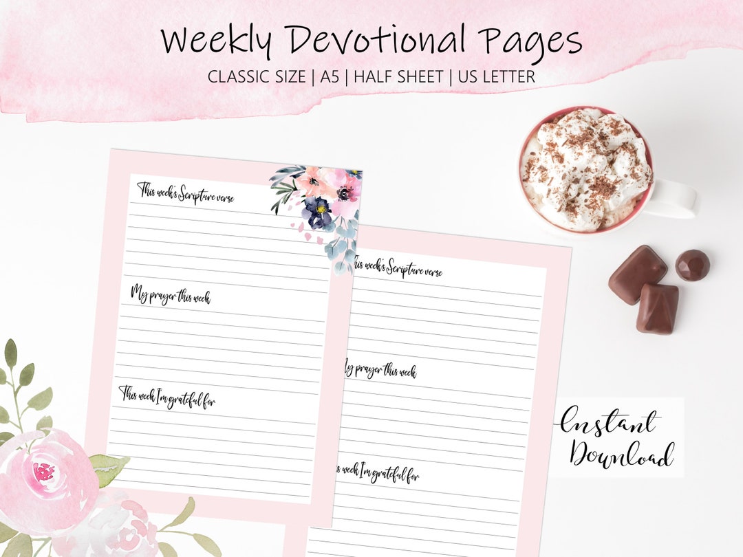 Printable Prayer and Scripture Writing Pages Floral - Gratitude Journal ...