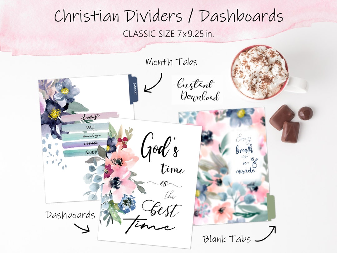 Printable Christian Planner Divider for Classic Size Faith Planner ...