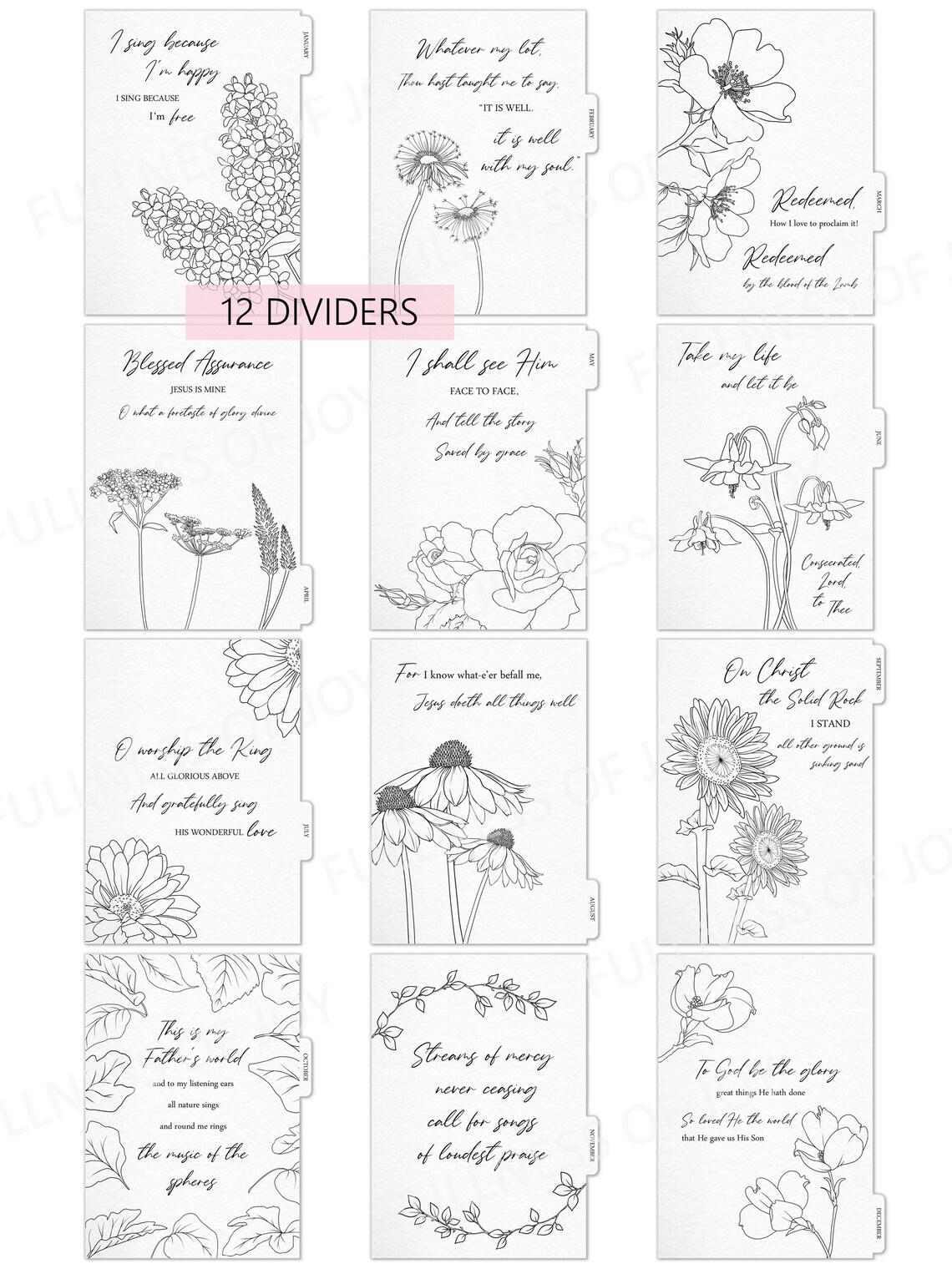 Printable 2024 A5 Christian Planner With Coloring Page Dividers ...