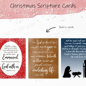 Christmas Scripture Cards Printable Christmas Ephemera - Scripture ...