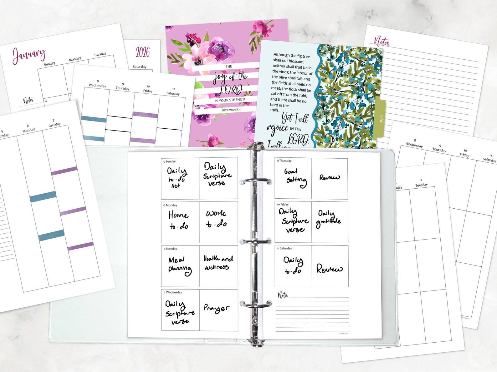 2026 Christian Planner: Printable Faith Planner, Half Letter - Etsy