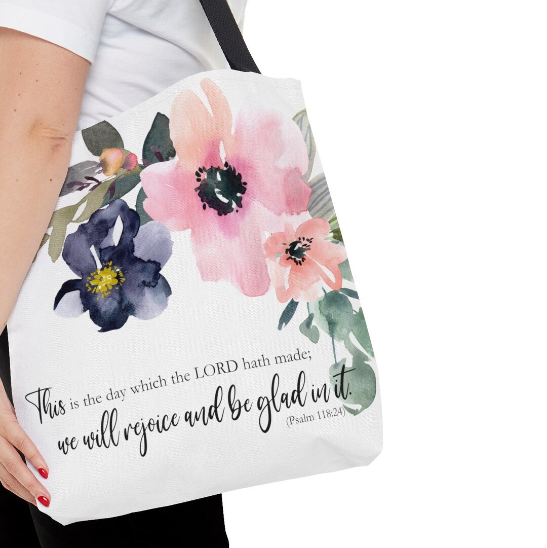Christian Tote Bag With Bible Verse This is the Day Which the LORD Hath ...