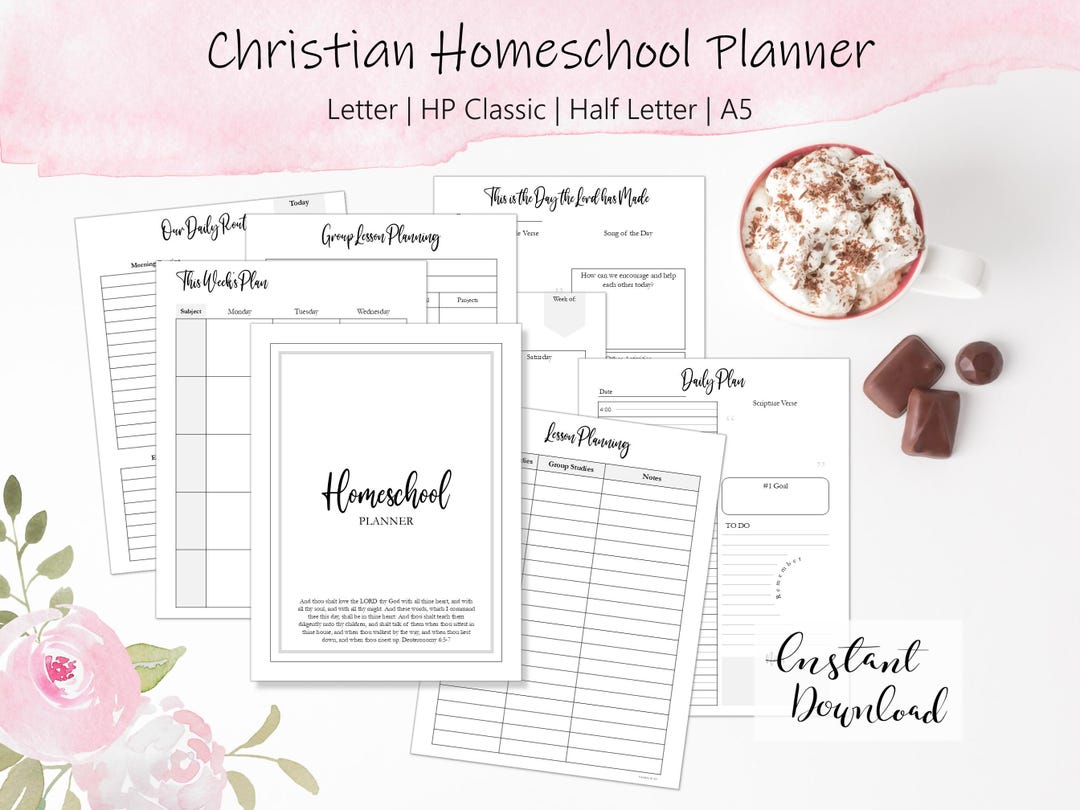 Printable Homeschool Planner With Daily Schedule - School Lesson ...