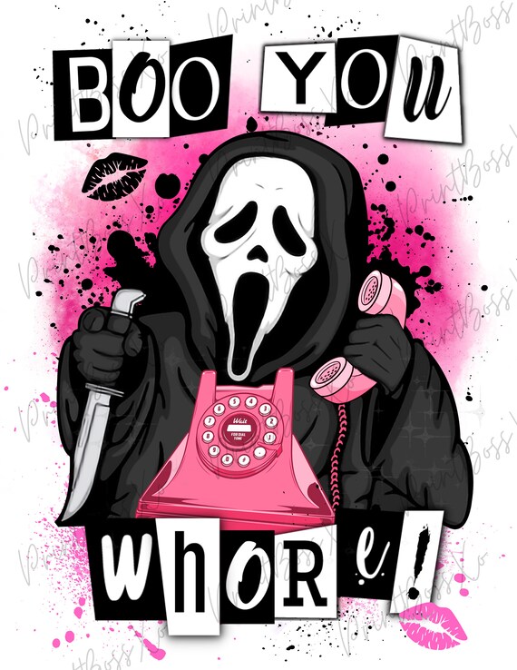 BOO You Whore Scream Sublimation - Etsy