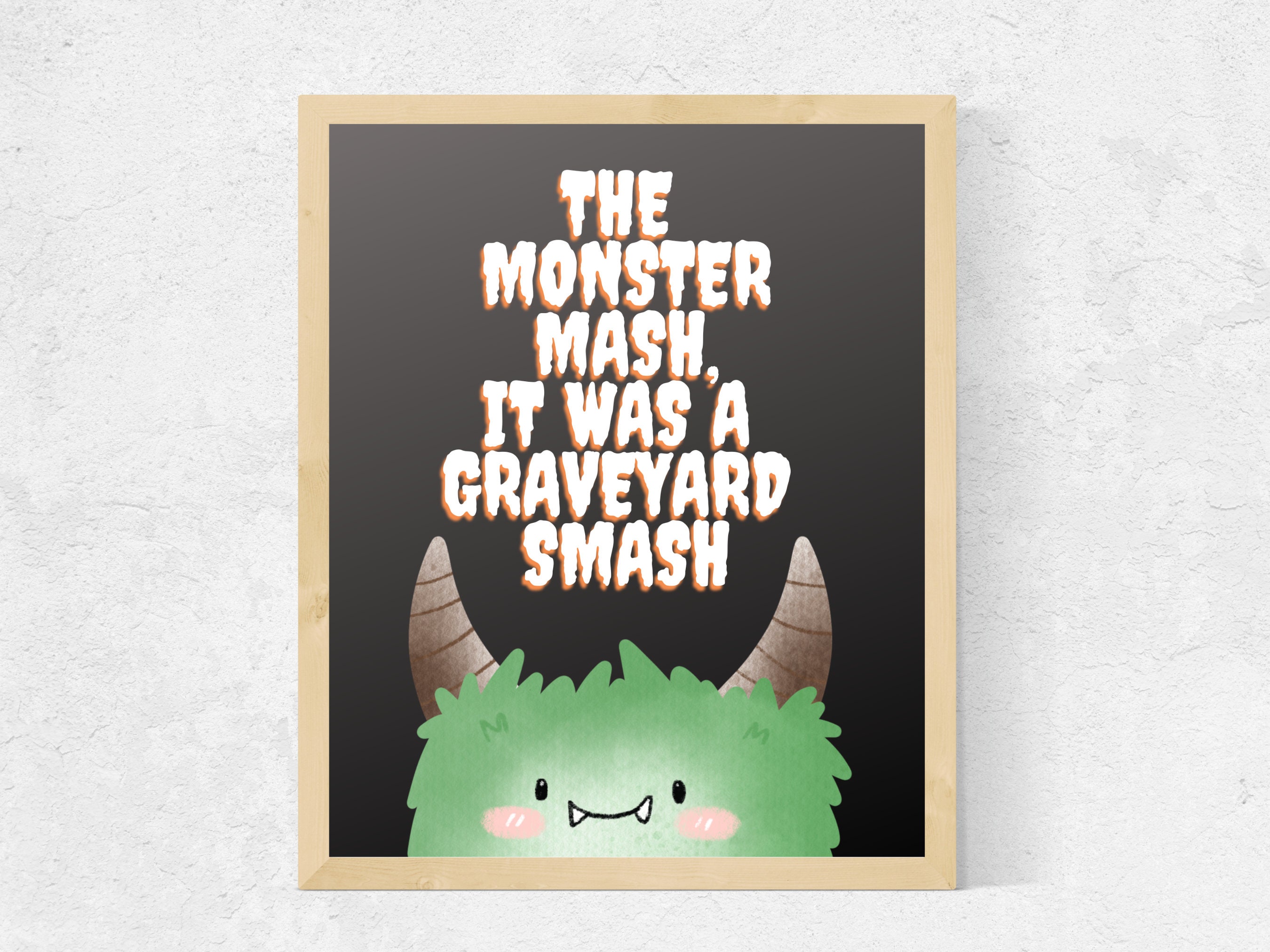 Monster Mash Printable Printable Wall Art Halloween Print - Etsy