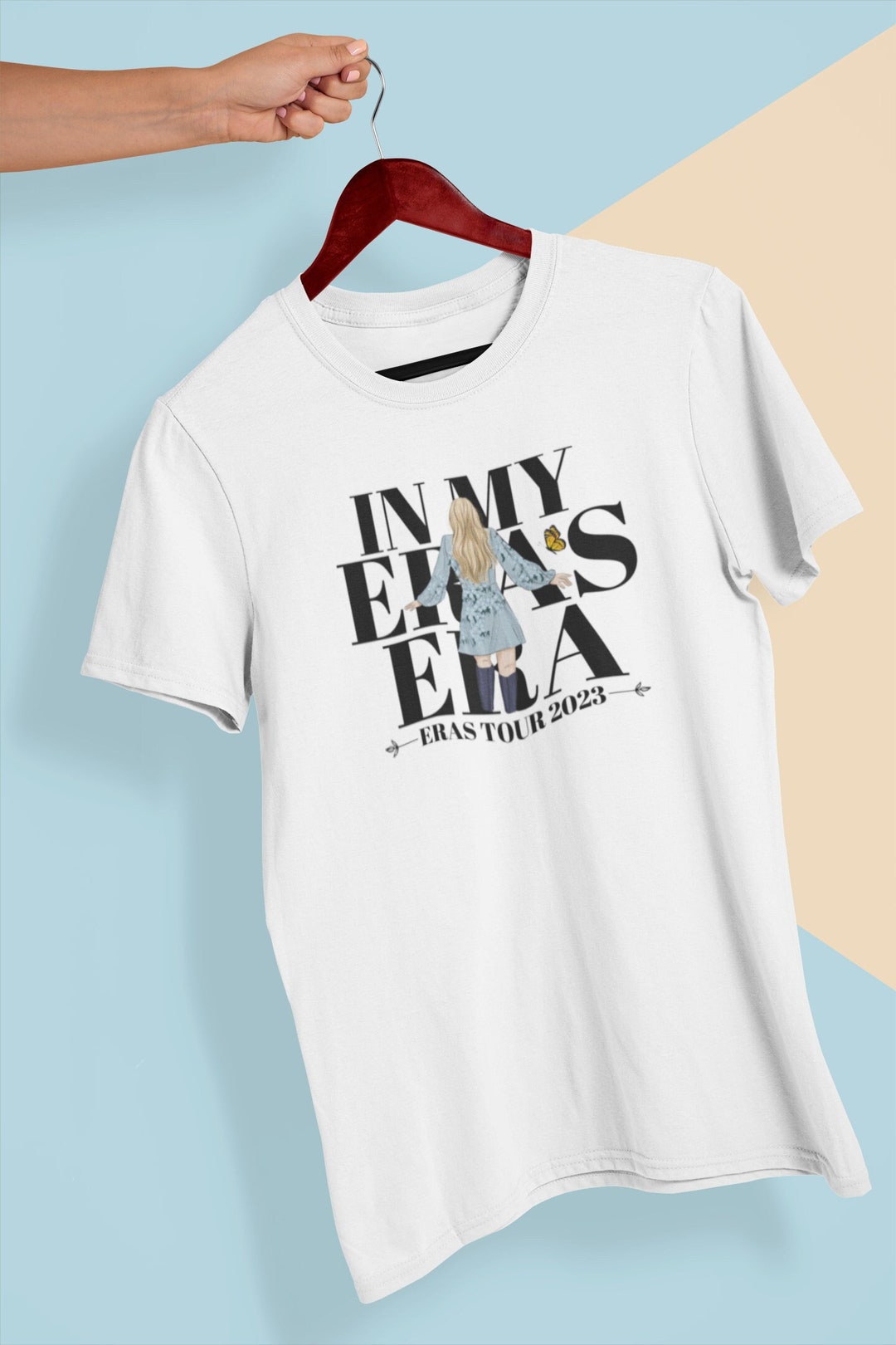 White Merch Eras Tour Shirt Butterfly T-shirt 2023 Tour Shirt Bella and ...