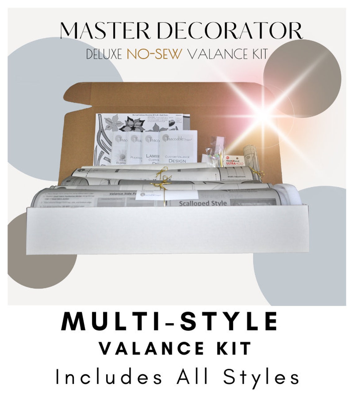 Deluxe No-sew Master Decorator Valance Kit, DIY Home Decor - Etsy
