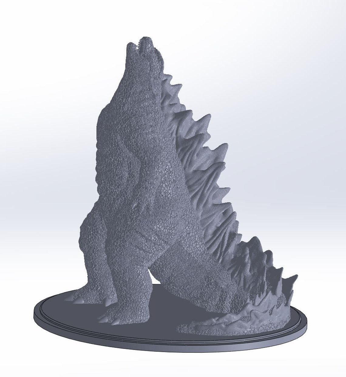 Godzilla Print in Place With Stand (extremely High Detail, No Supports ...