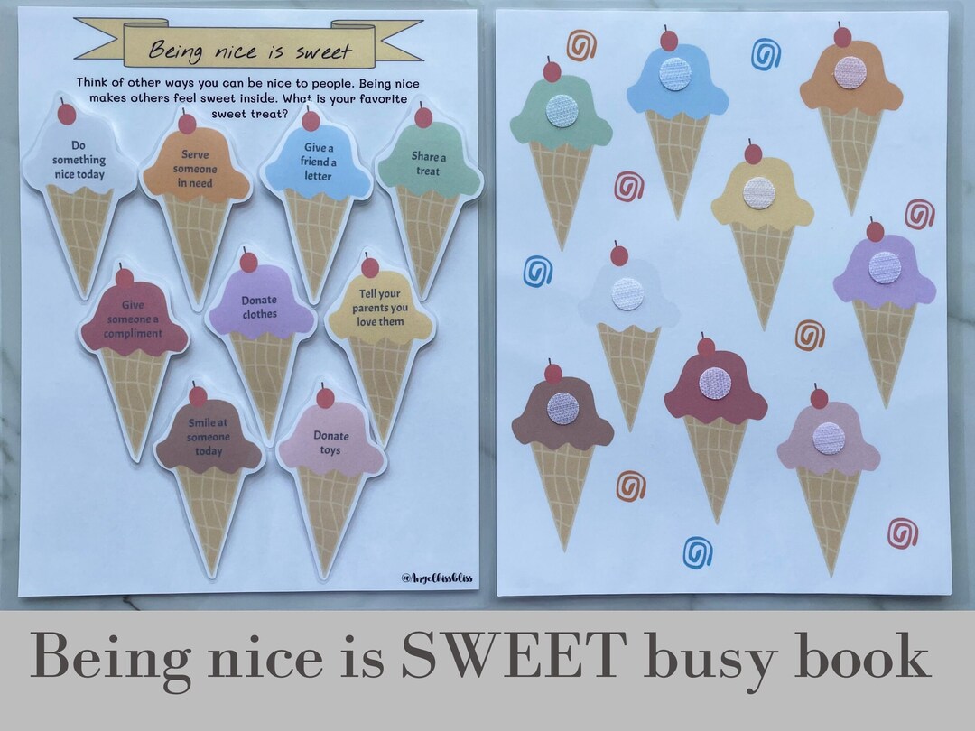 Preschool Learning Binder - Activity File Folders - Being Nice is Sweet ...