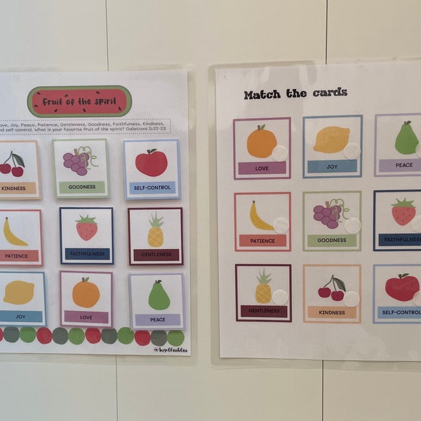 Fruit Matching Digital - Etsy