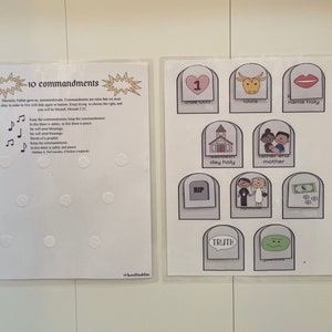 10 Commandments - File Folder Printable - Sunday Fun - Quiet Book - Etsy