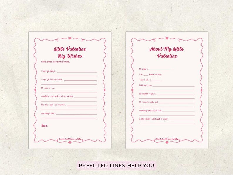 My First Valentine Time Capsule Printable | Baby Valentine | Handprint ...