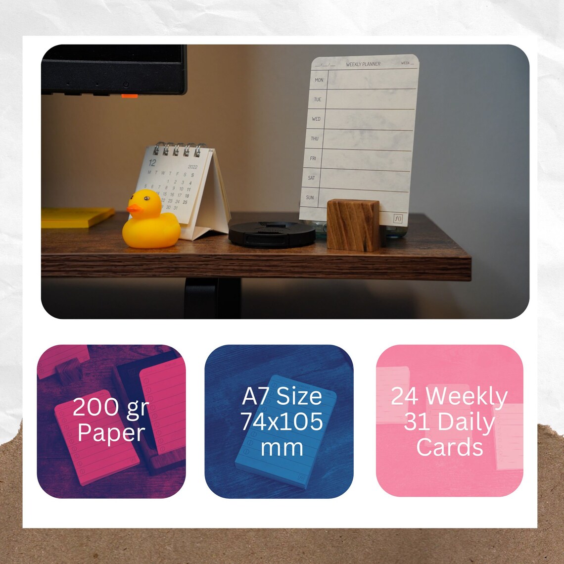 Todo Cards A7 Size for Card Holder | Daily - Weekly Layout | Priority ...