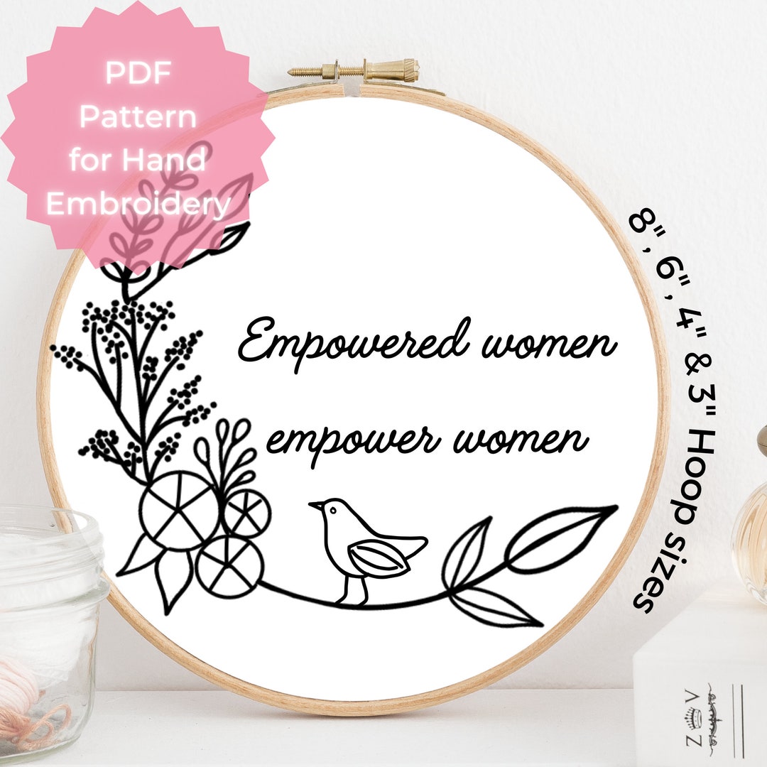 PDF PATTERN - Feminist Hand Embroidery Pattern - Empowered Women ...