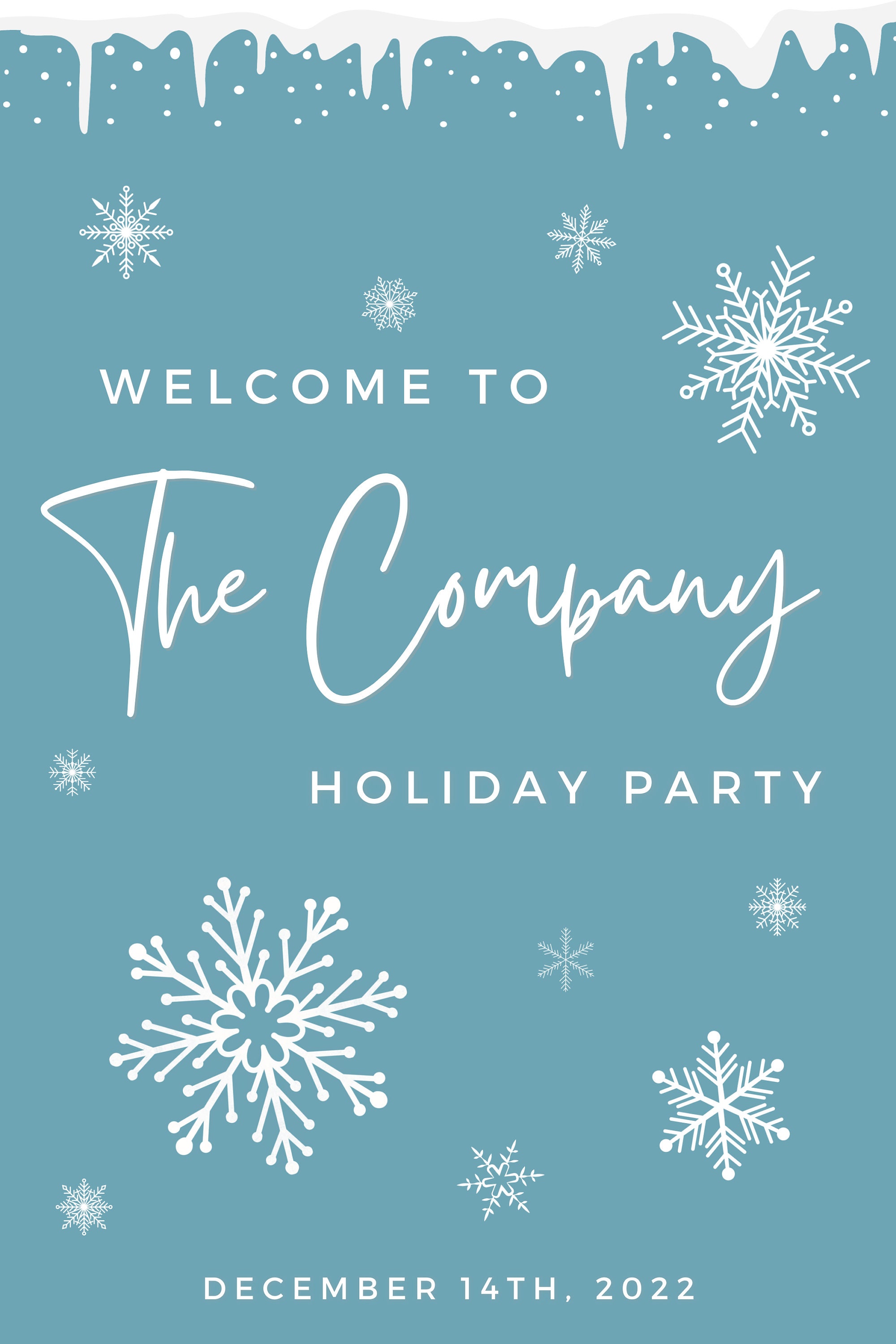 Holiday Welcome Sign, Winter Welcome Sign, Snowflake Welcome Sign ...