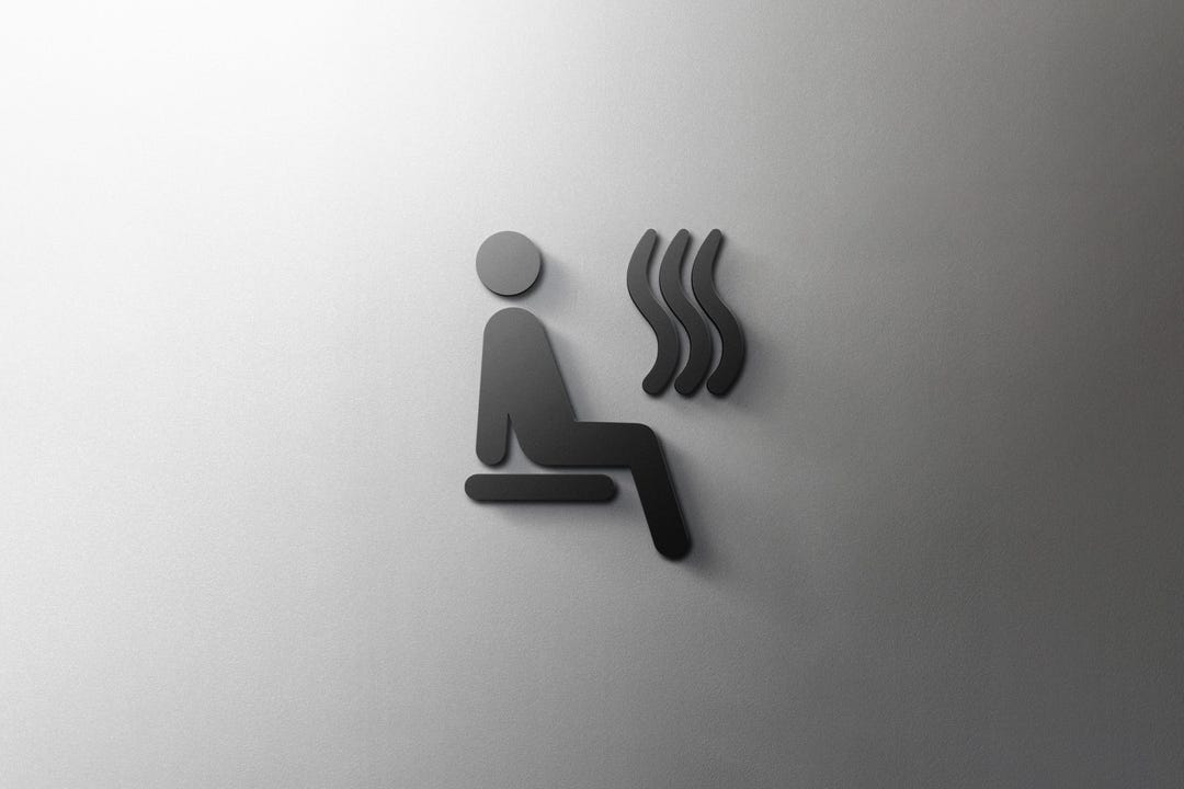 Sauna / Steam Room Symbol Sign - 3mm Acrylic Laser-cut, 3D, Home ...