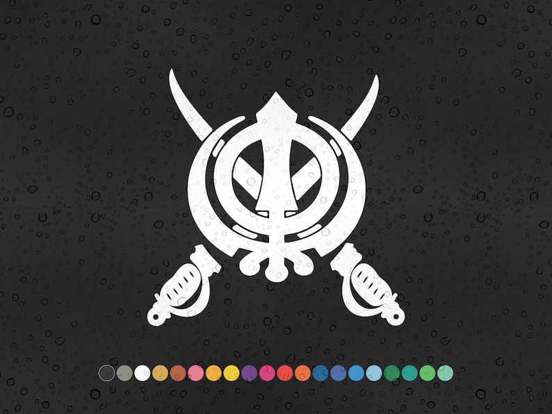 Khanda Iron Sword Decal Sticker No Background Wall Car - Etsy