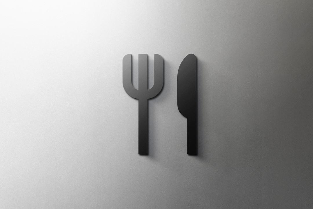 Food/dining Area Sign - 3mm Acrylic, Restaurant, 3D, Toilet, Modern ...