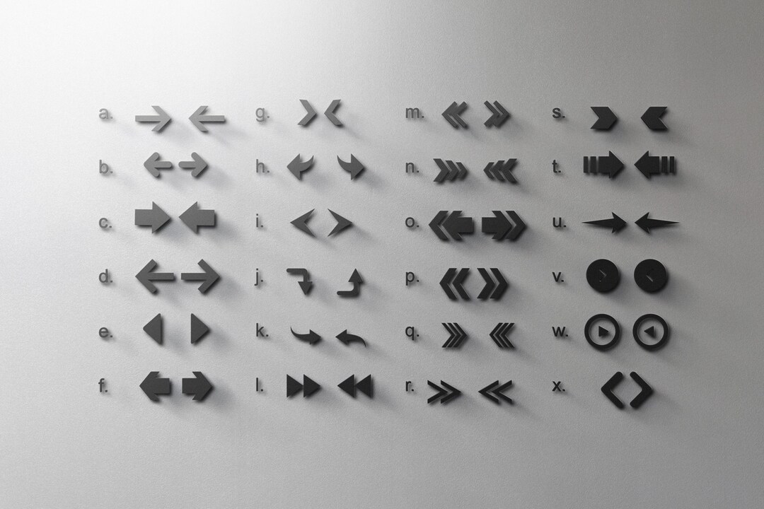 Arrow Direction Sign - 3mm Acrylic Restroom, Salon, 3D, Toilet, Modern ...