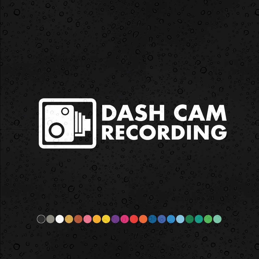 2 X Dash Cam Recording Car Decals Stickers Safety Auto Travel Traffic ...