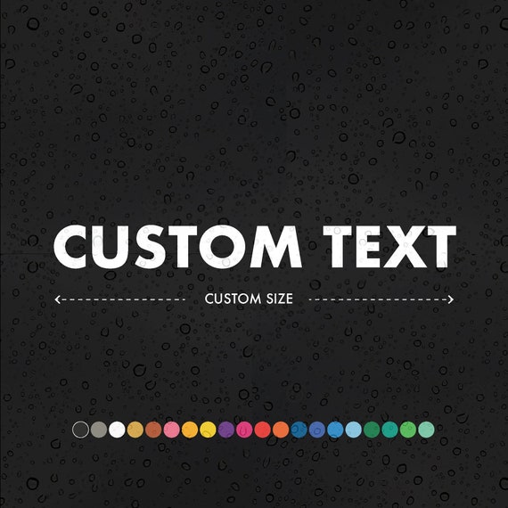 Custom Text Car Decals Stickers Sport Auto Performance - Etsy