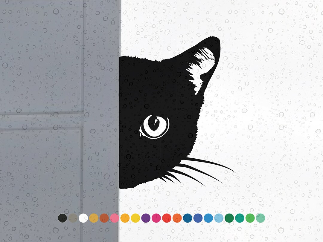 Black Cat Peeking - Car Styling Vinyl Car Sticker Decal Accessories ...