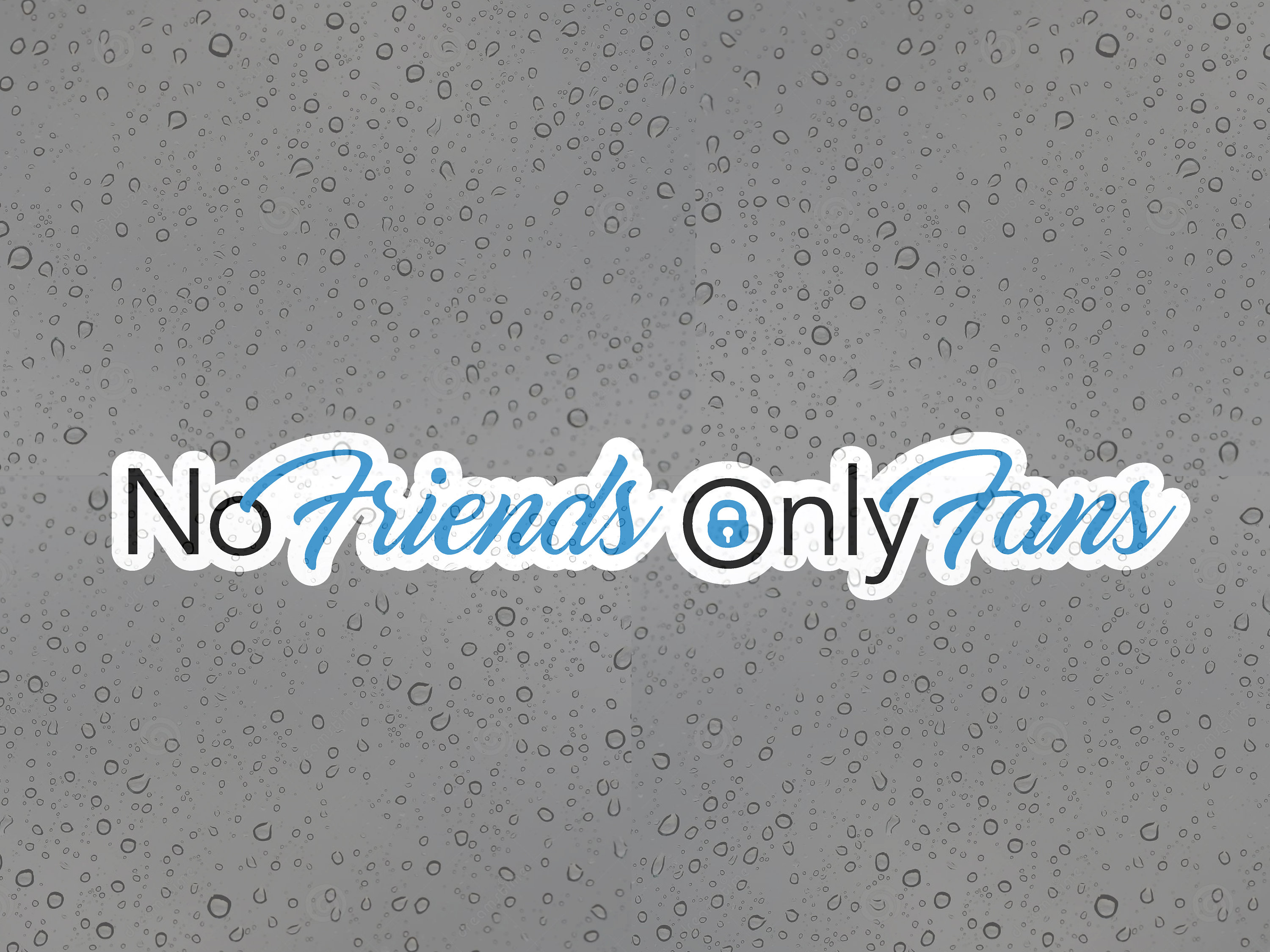 Multi-colour No Friends Only Fans Decal Sticker Custom - Etsy UK