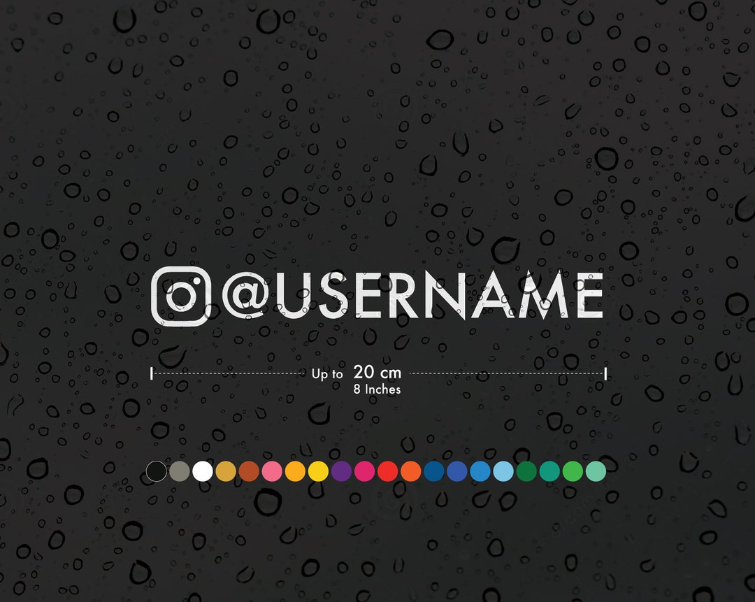 2 X Instagram Username Graphic Vinyl Decal Sticker Car Bike Window ...