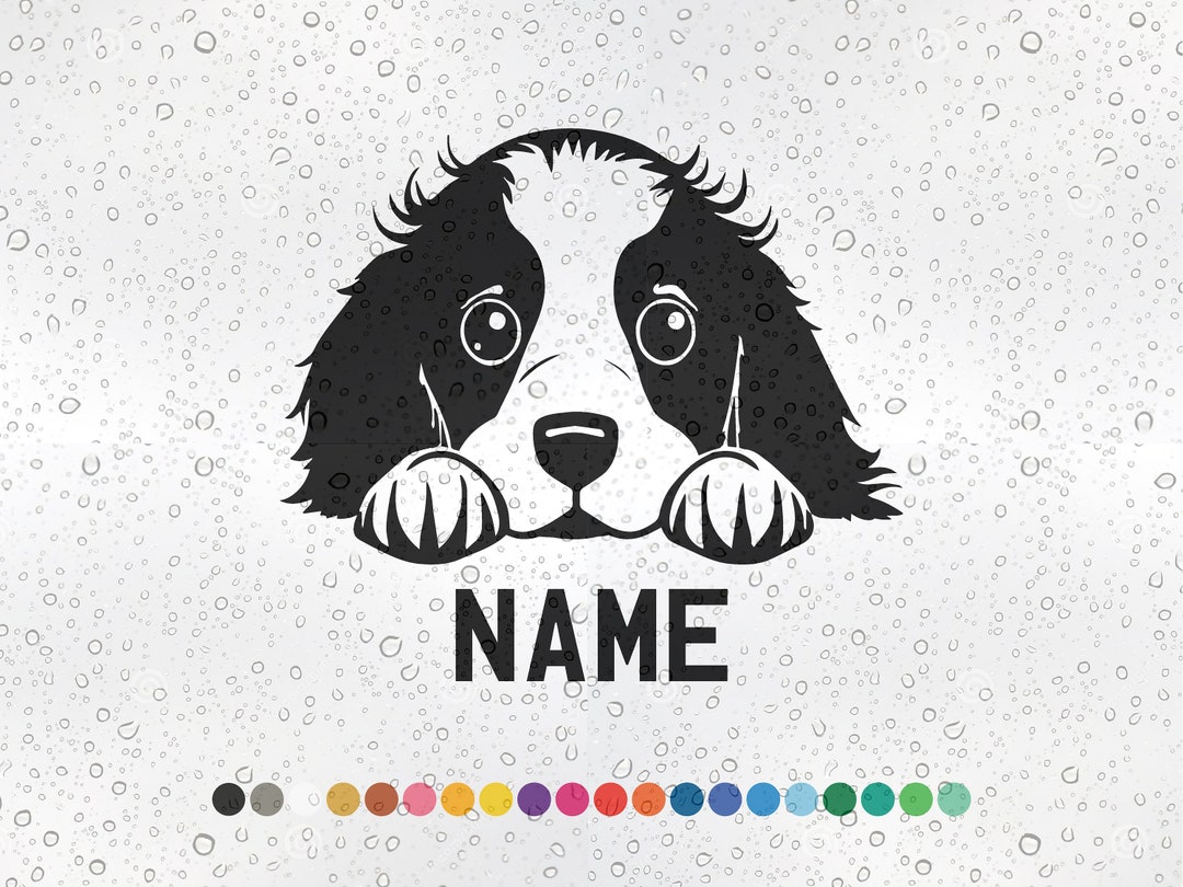 English Springer Spaniel Puppy - Sticker Vinyl Decal Waterproof Custom ...