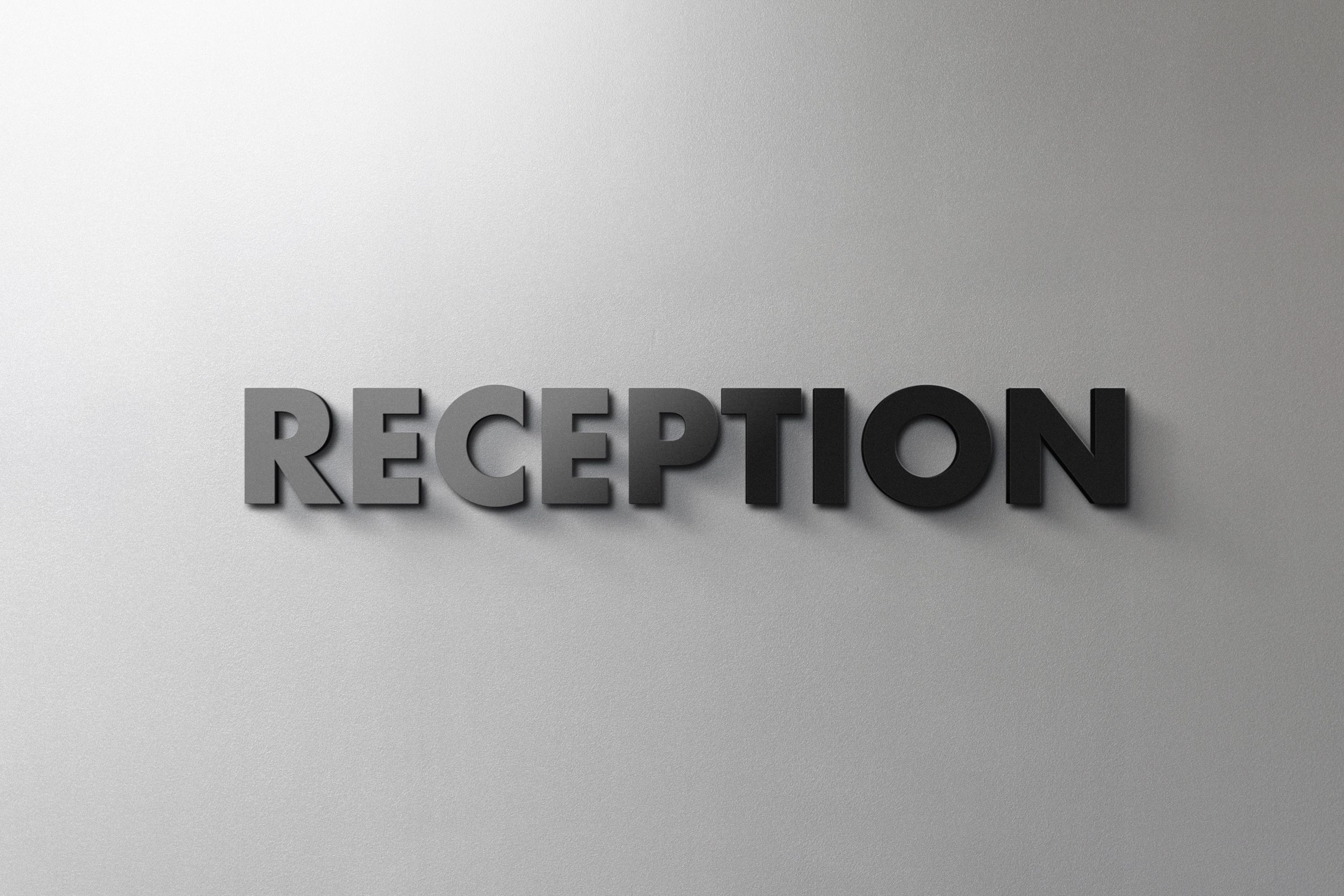 Custom Reception Sign - 3mm Acrylic Restroom, Salon, 3D, Toilet, Modern ...