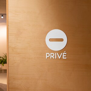 PRIVÉ (no Entry) Sign - 3mm Acrylic Restroom, Salon, 3D, Toilet, Modern ...