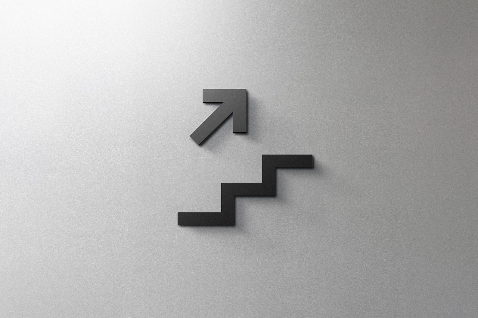 Stair up Symbol Sign - 3mm Acrylic Laser-cut, 3D, Office, Studio ...