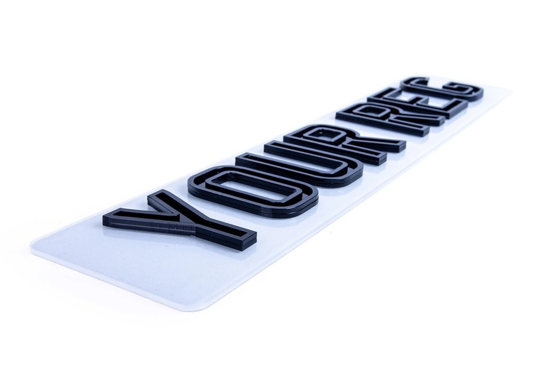 4D Ghost Letters / Numbers Only - for NUMBER PLATE - Self Adhesive 3 Mm ...